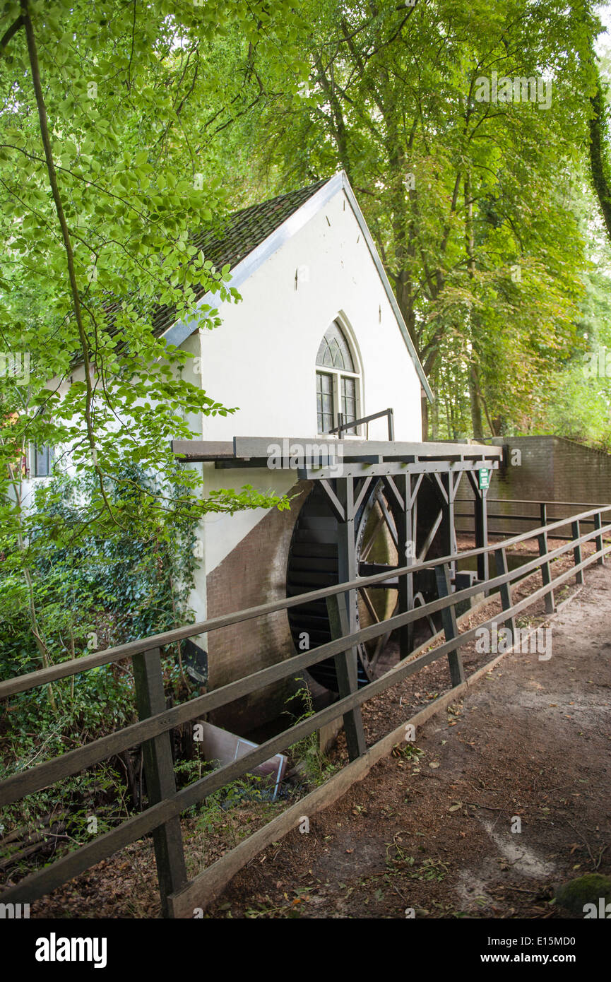 Traditional water mill with waterwheel in forest scenery Stock Photo ...