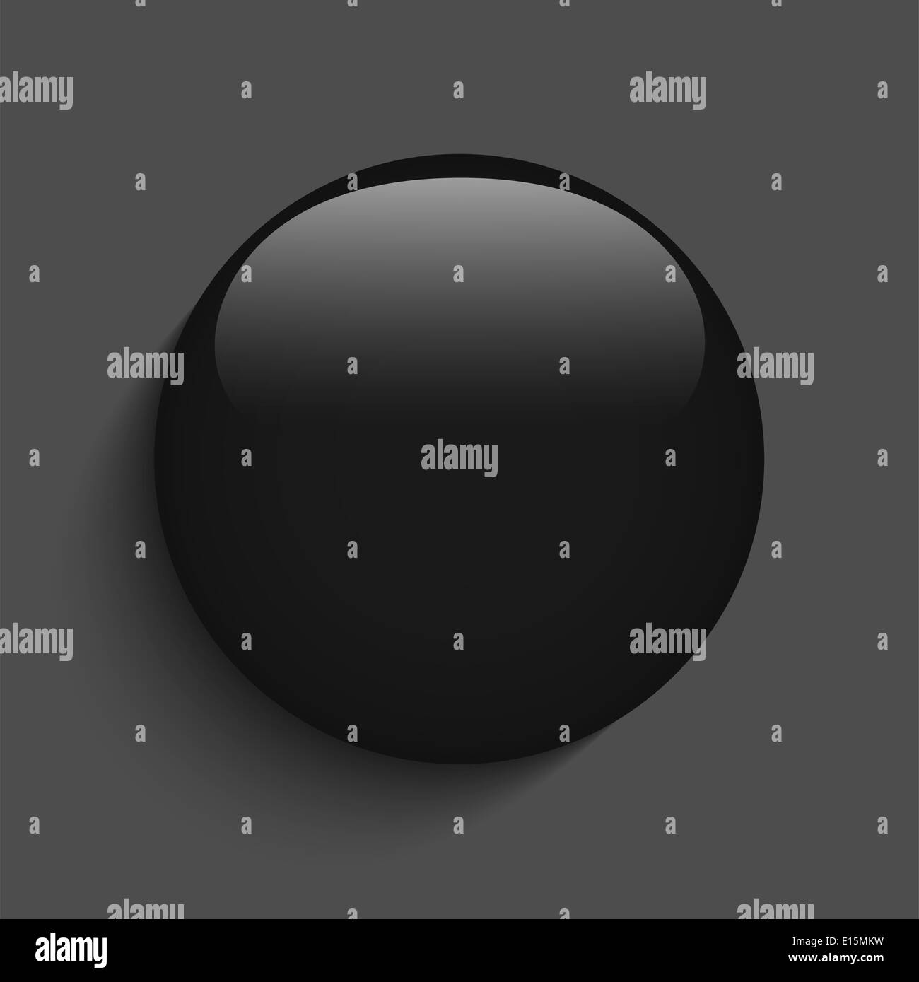Vector - Black Glass Circle Button on White Background Stock Photo - Alamy