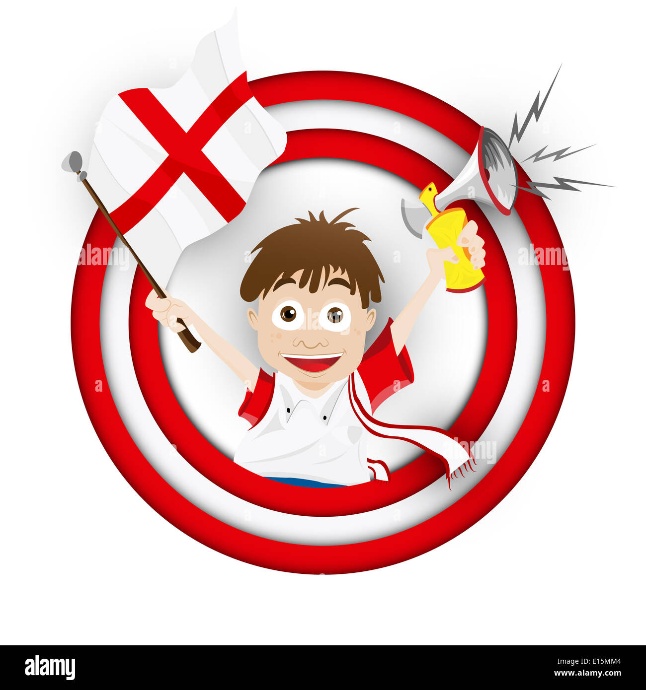 English football fans waving flag hi-res stock photography and images ...