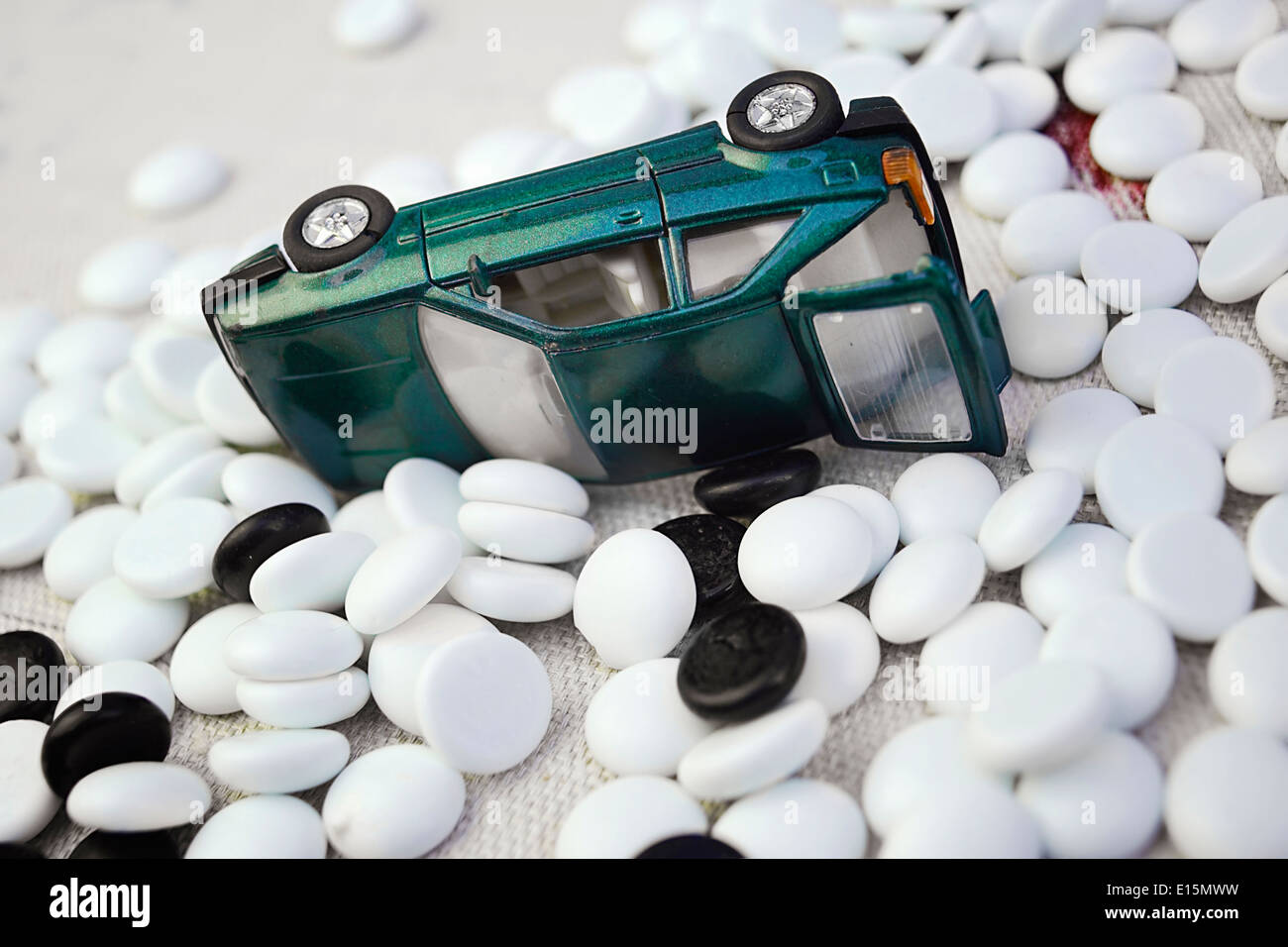 toy car tipped over Stock Photo - Alamy