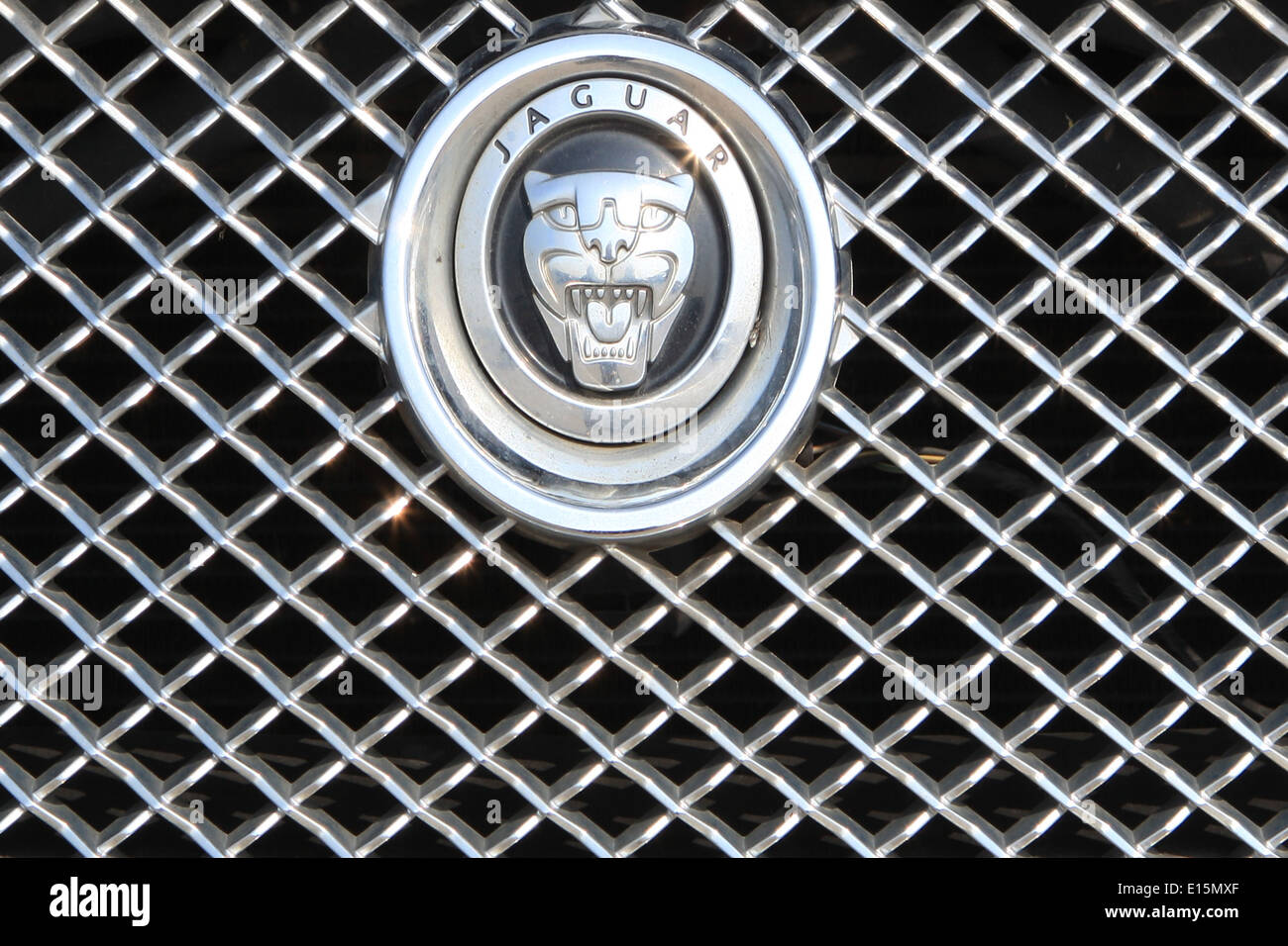 The Jaguar badge on the radiator grille Stock Photo - Alamy