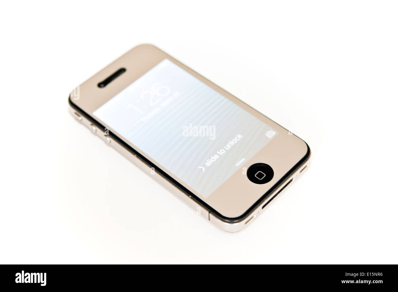Mobile phone on white background Stock Photo - Alamy