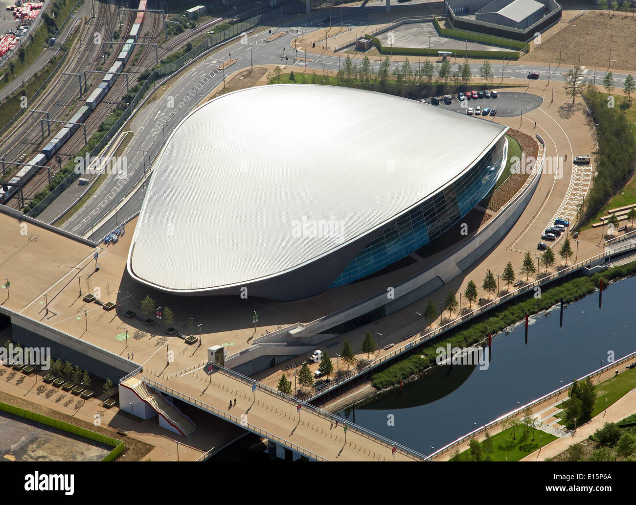 aerial view of the Olympic Velodrome pringle building, officially Lee ...