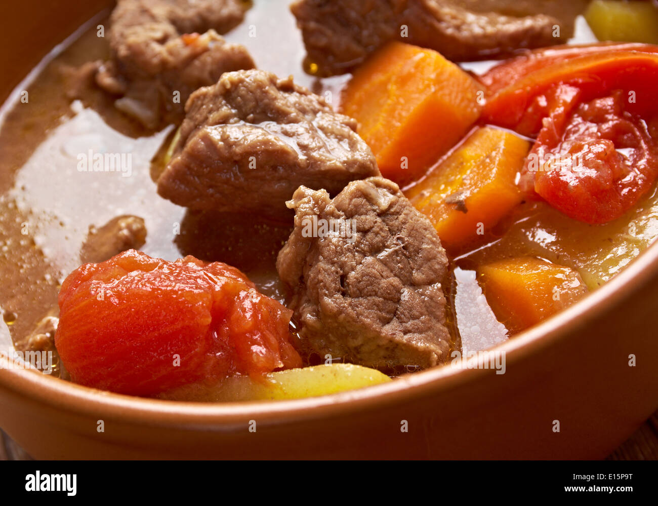 Old fashioned beef stew .homemade American beef stew.country cuisine ...