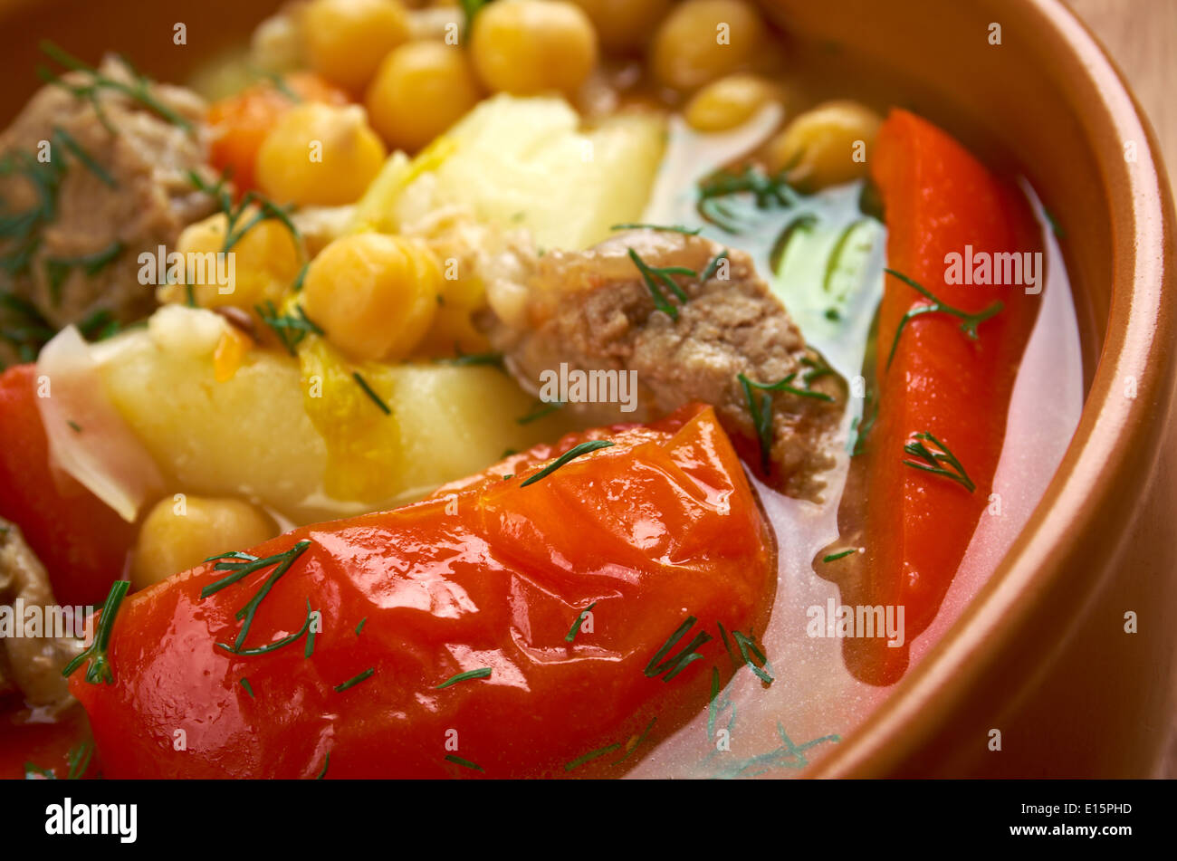 Bozbash - Iranian, Azerbaijan,Middle Eastern mutton soup Stock Photo ...