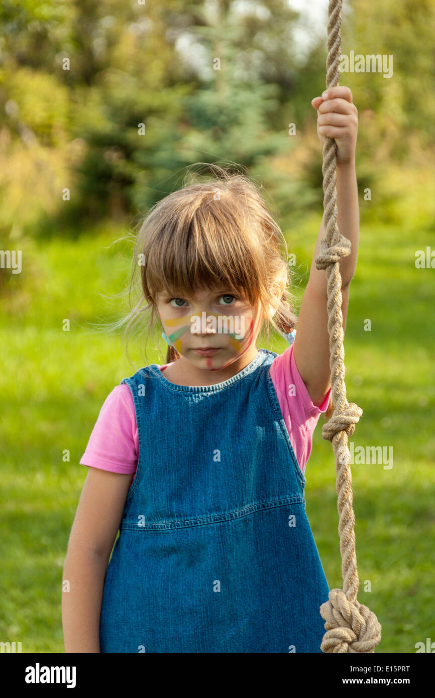 Child paint portrait hi-res stock photography and images - Alamy