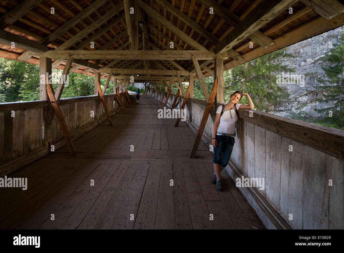 Attractive girl standing on bridge hi-res stock photography and images ...