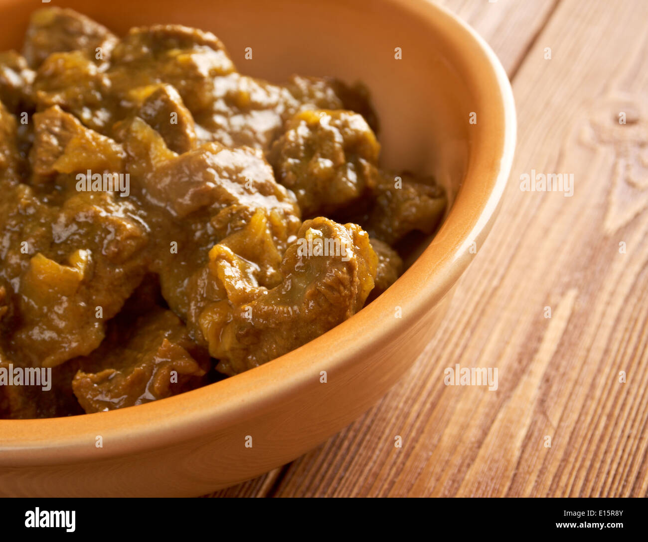 Indian Beef Curry with with basmati rice Stock Photo - Alamy