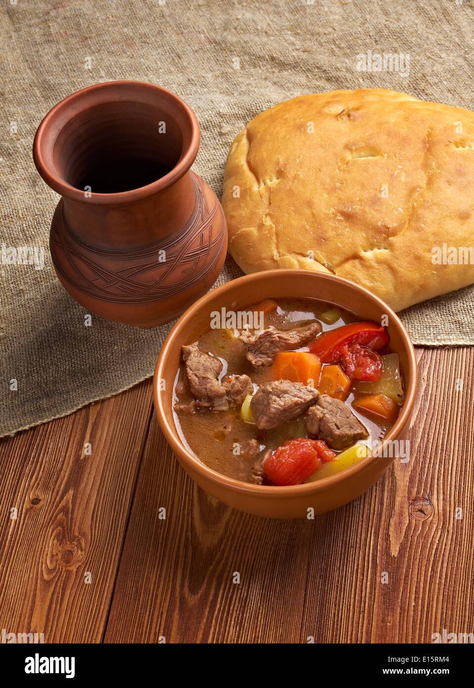 Old fashioned beef stew .homemade American beef stew.country cuisine ...