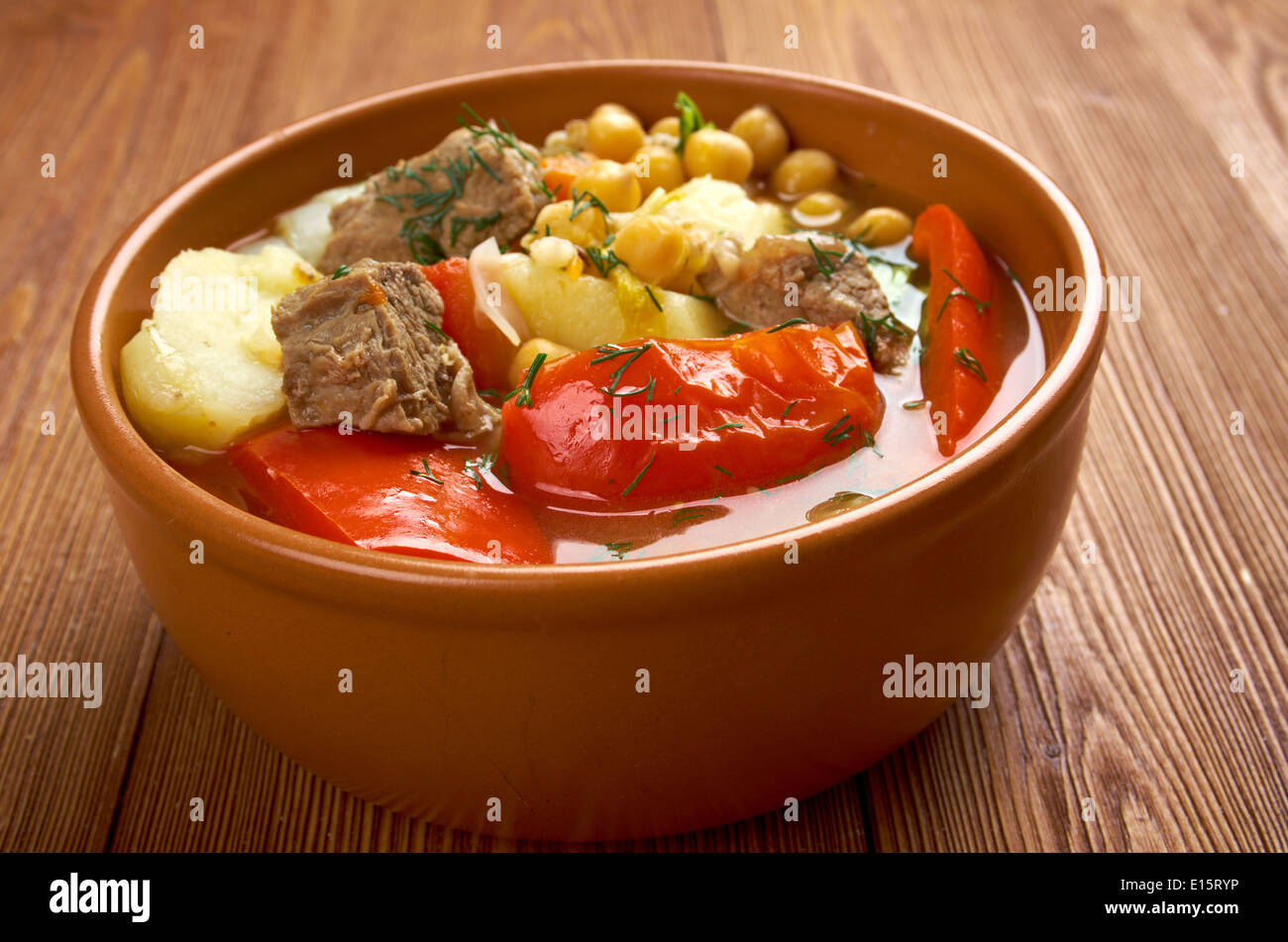 Bozbash - Iranian, Azerbaijan,Middle Eastern mutton soup Stock Photo ...