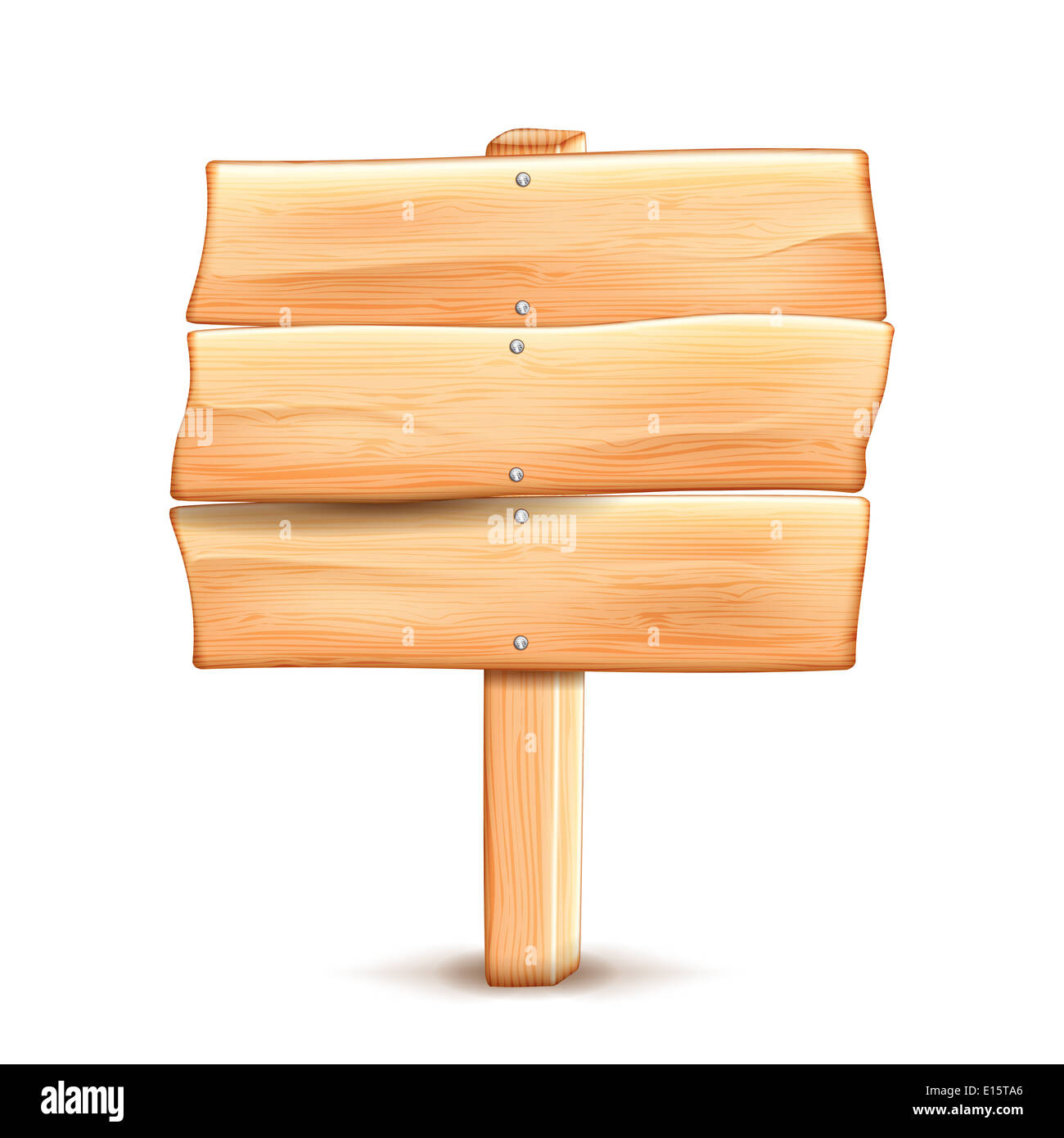 collection of wooden road signs on a white background Stock Photo - Alamy