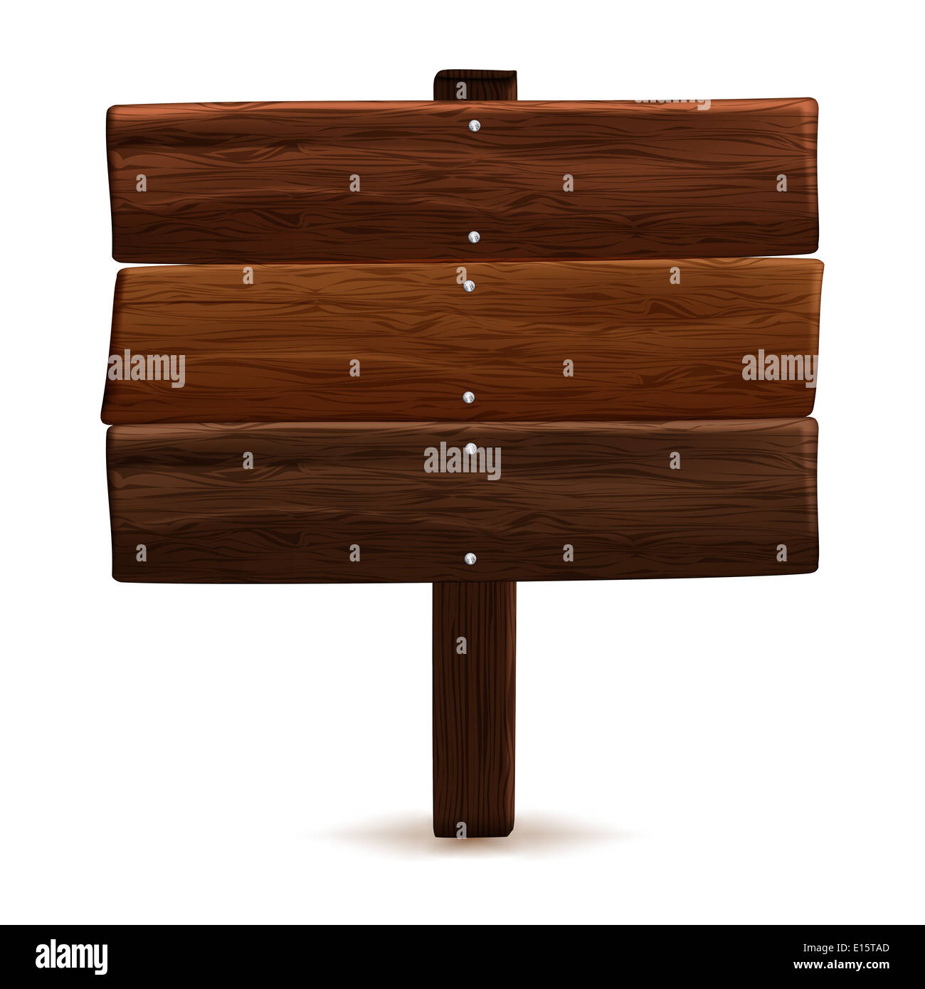 wooden road signs on a white background Stock Photo - Alamy