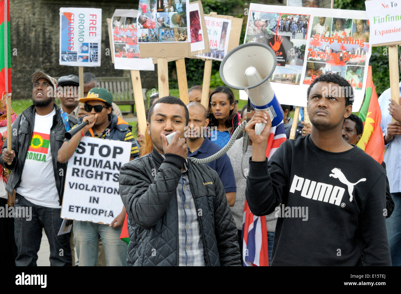 London, UK. 23rd May, 2014. Protest against human rights abuses in ...