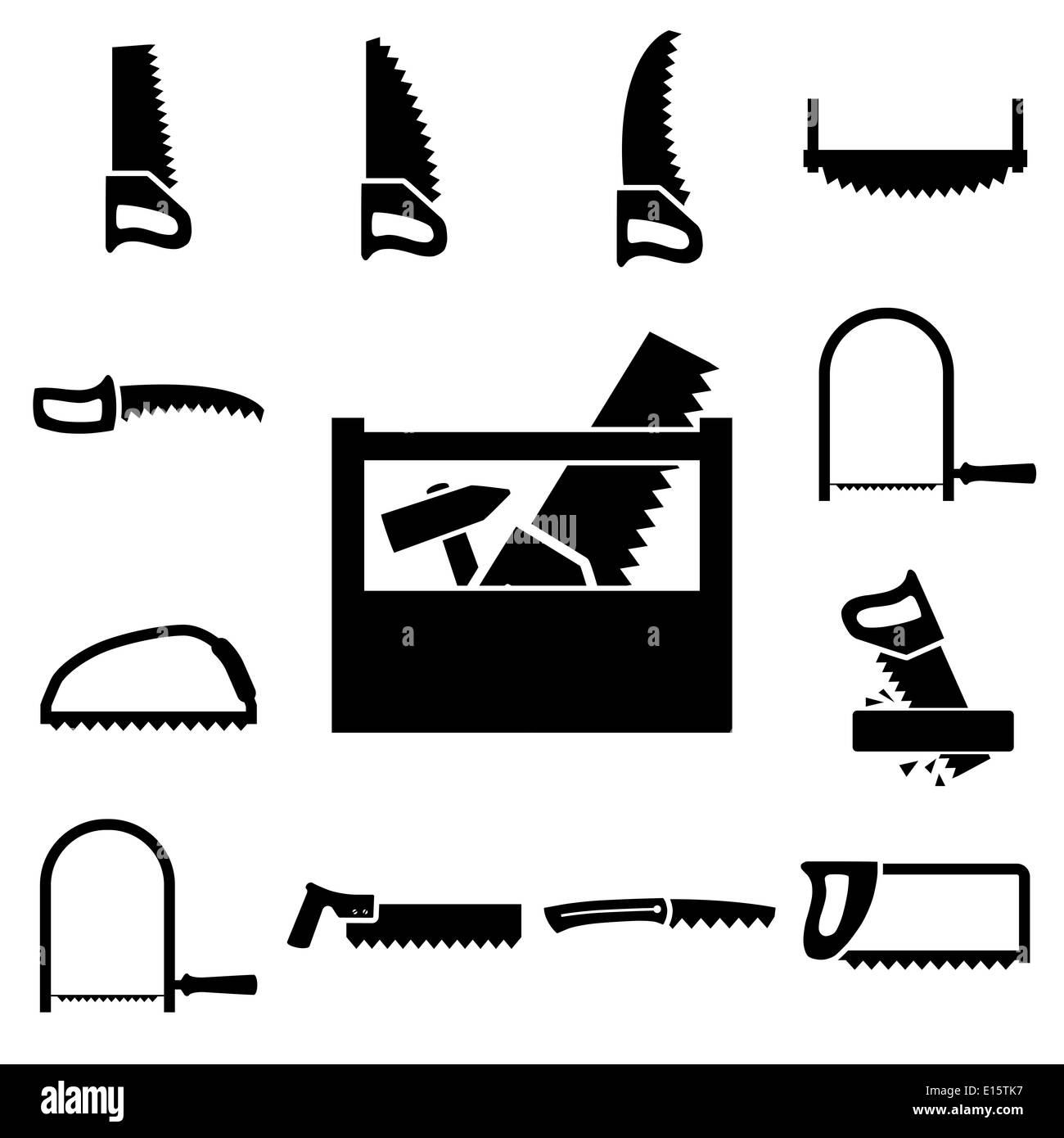 Set icons of tools Stock Photo - Alamy