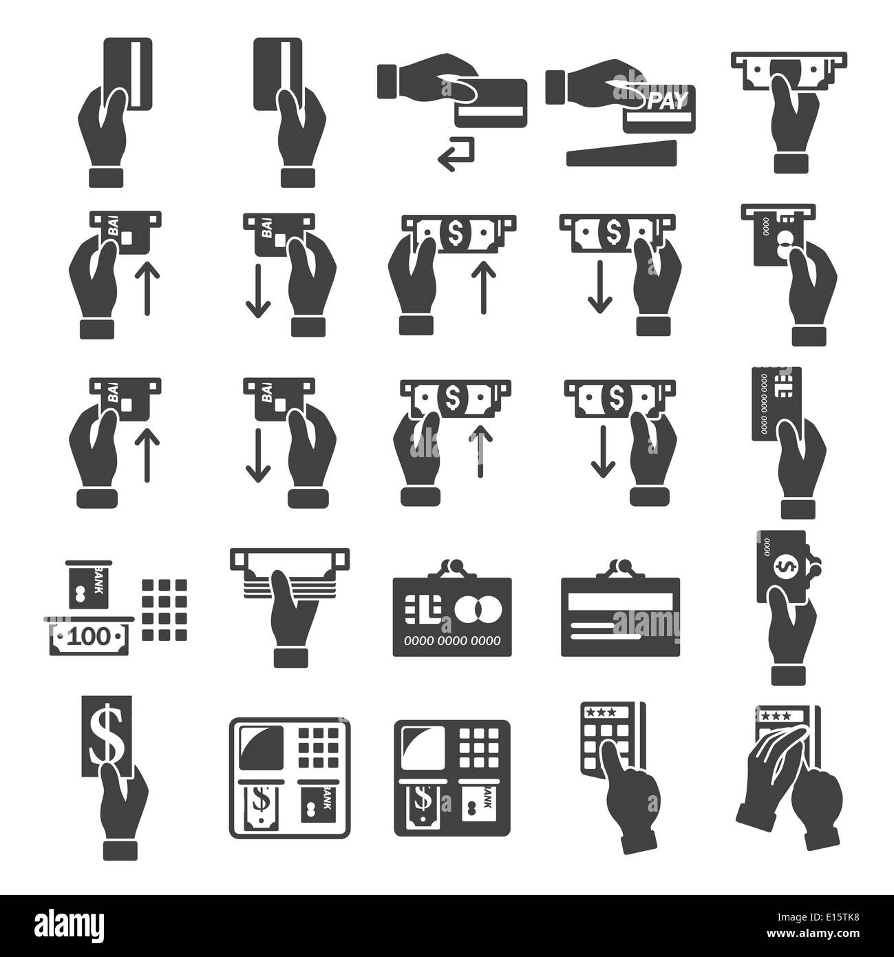 Set money bank cash Cut Out Stock Images & Pictures - Alamy