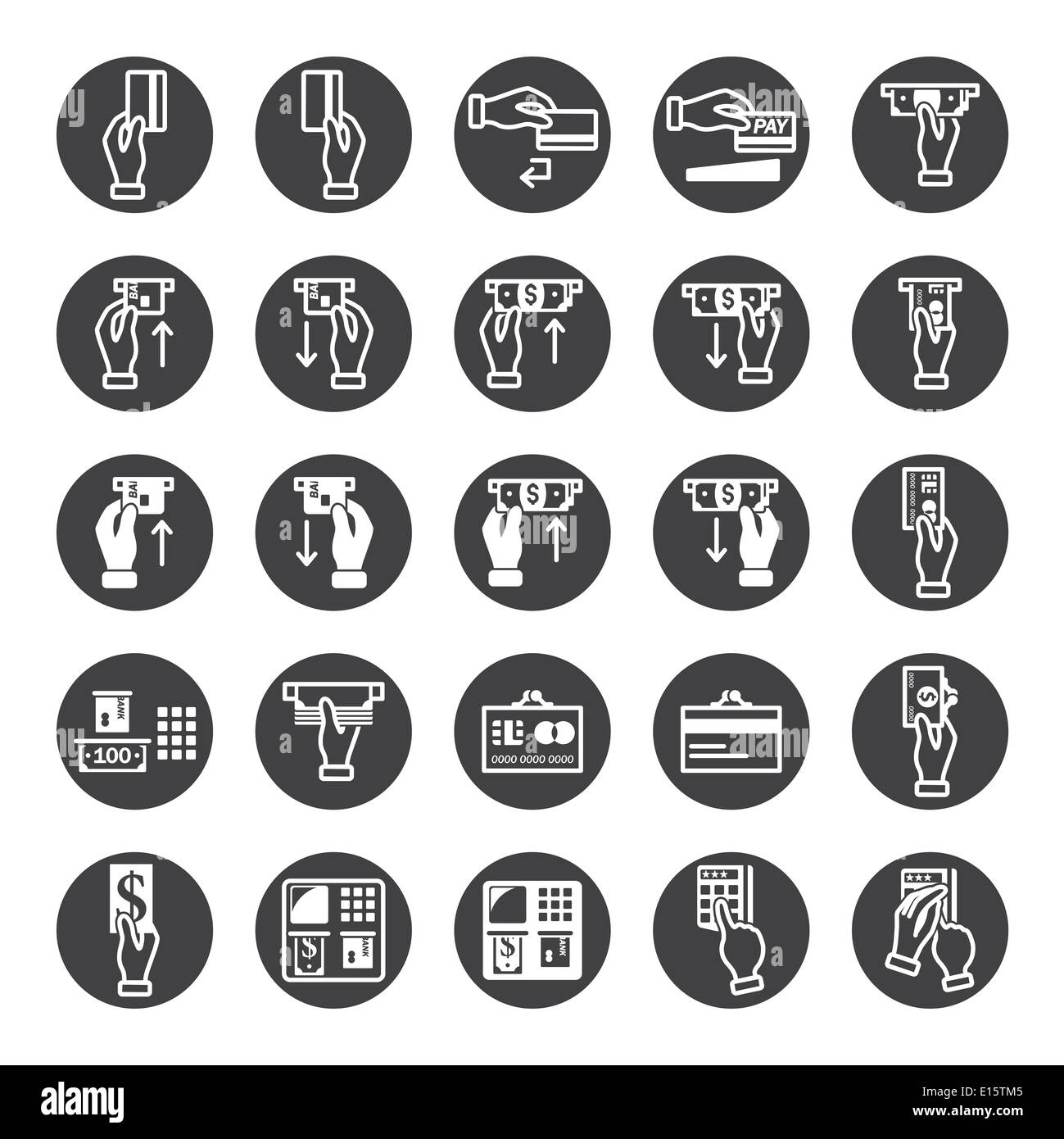 banking icons set Stock Photo - Alamy