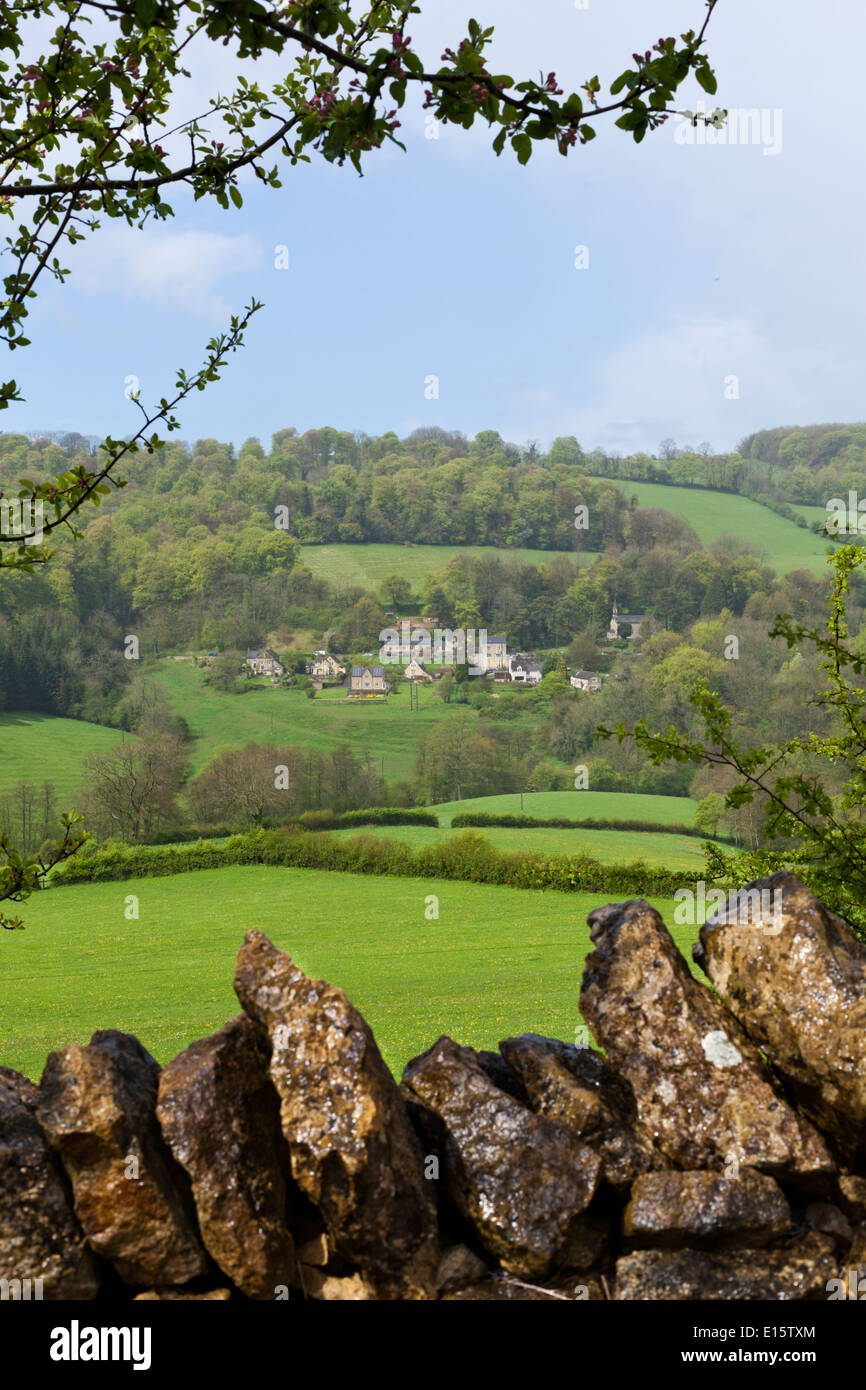 The Cotswold village of Slad, Gloucestershire UK - The village is ...