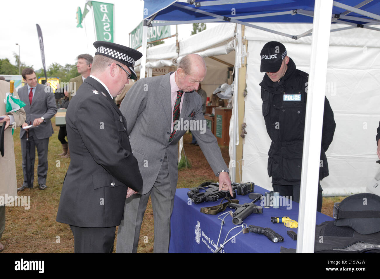 Duke of Kent royal visit Devon County Show Exeter UK meeting Police ...