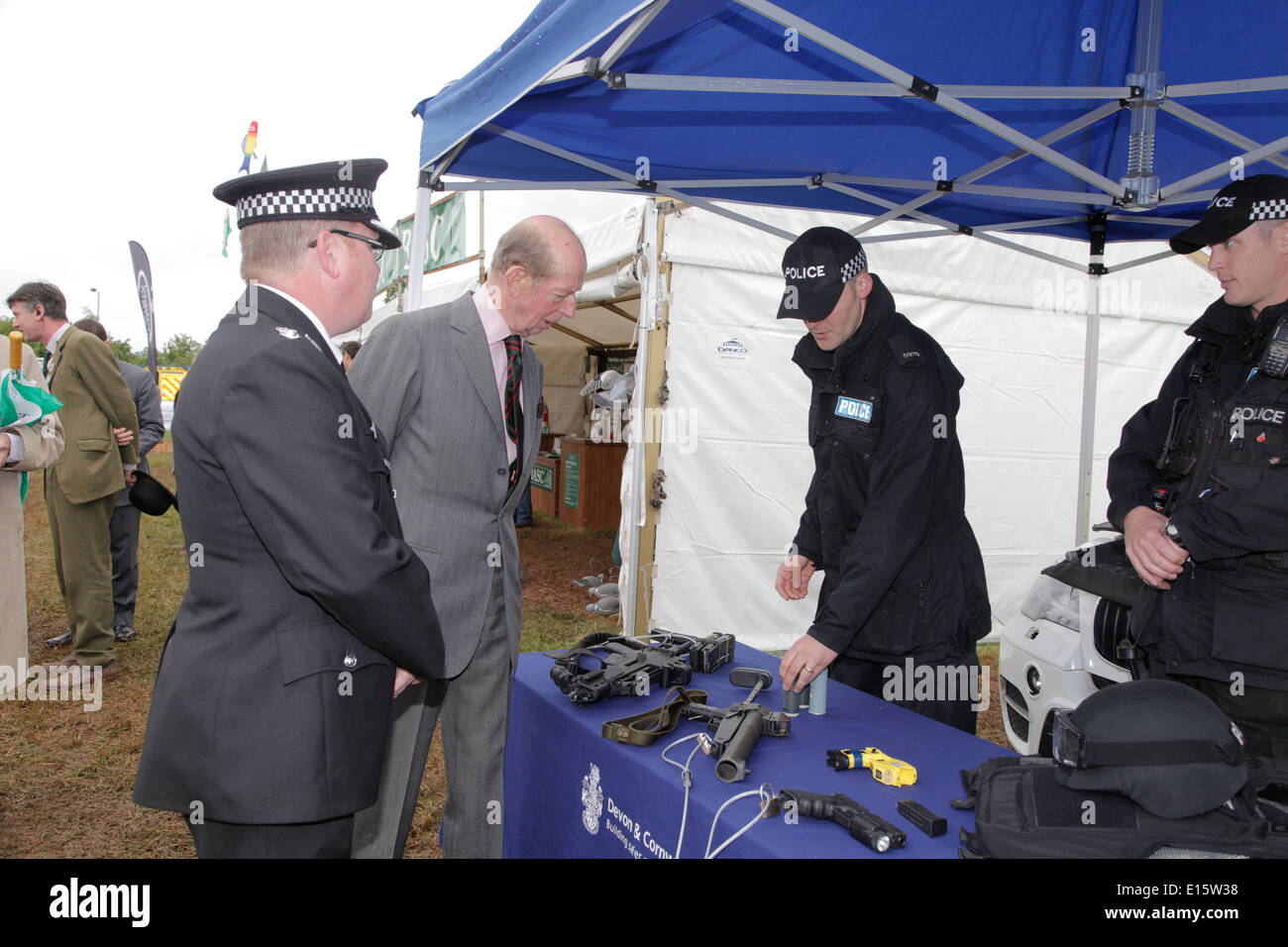 Duke of Kent royal visit Devon County Show Exeter UK meeting Police ...