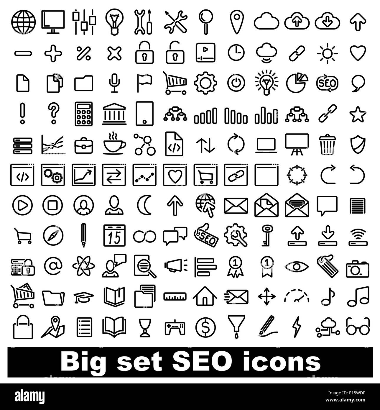 Set of SEO icons Stock Photo - Alamy