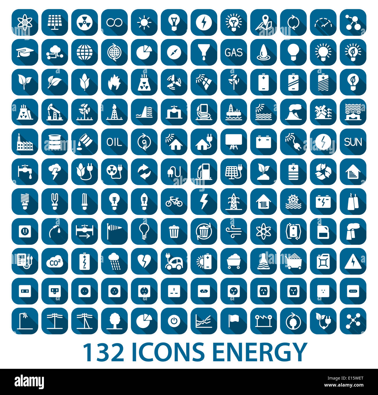 Energy and resource icon set Stock Photo - Alamy