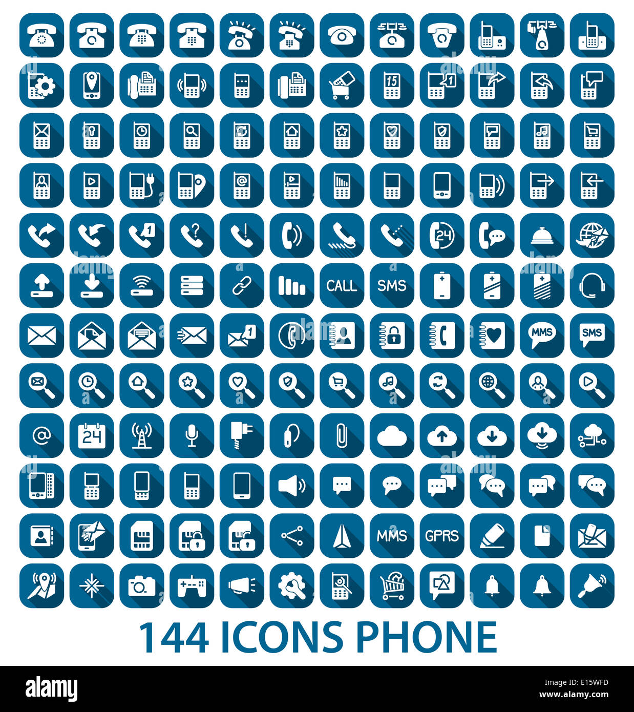 Set phone icon Stock Photo - Alamy
