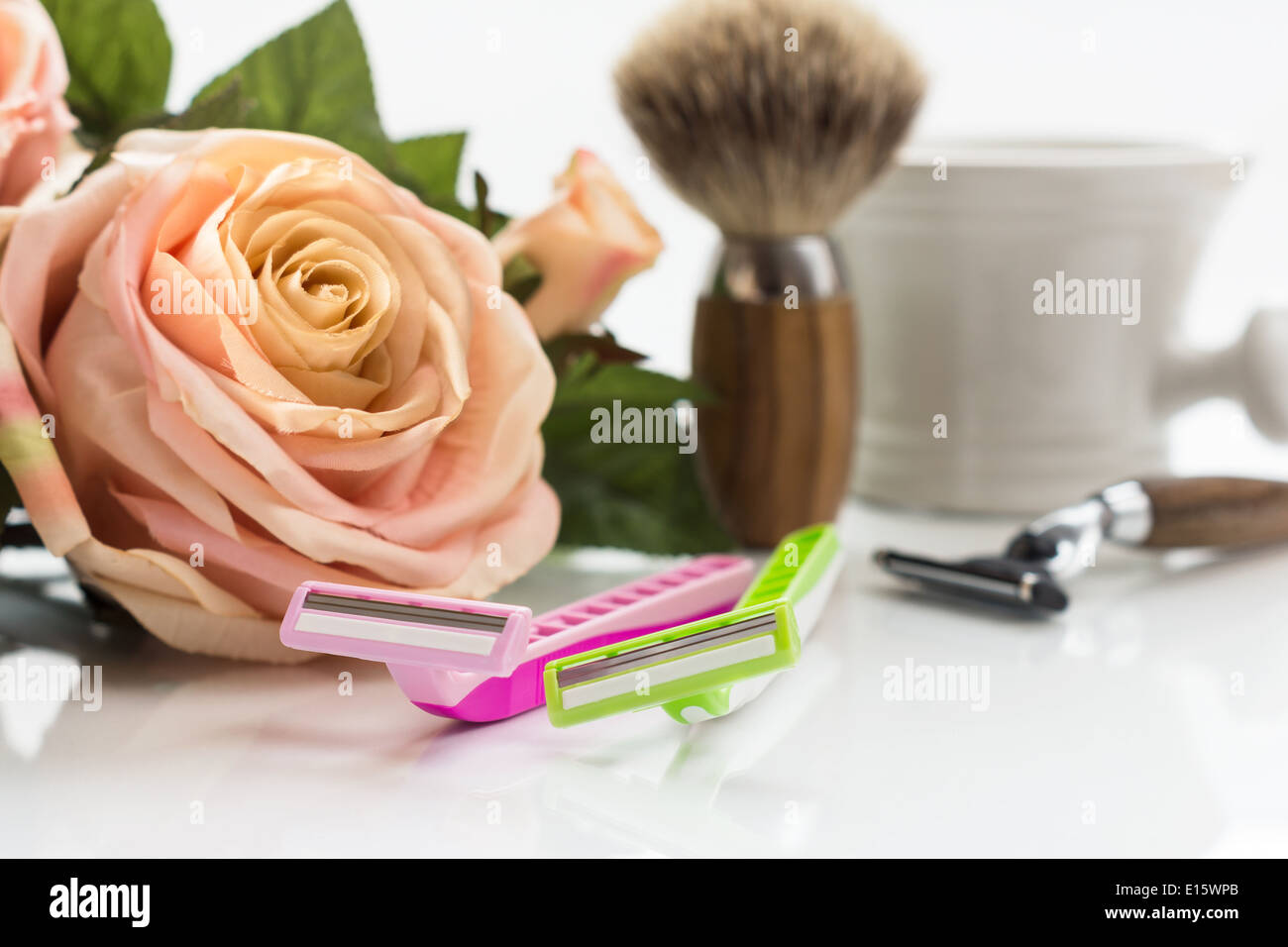 Female shaving body hair hi-res stock photography and images - Alamy