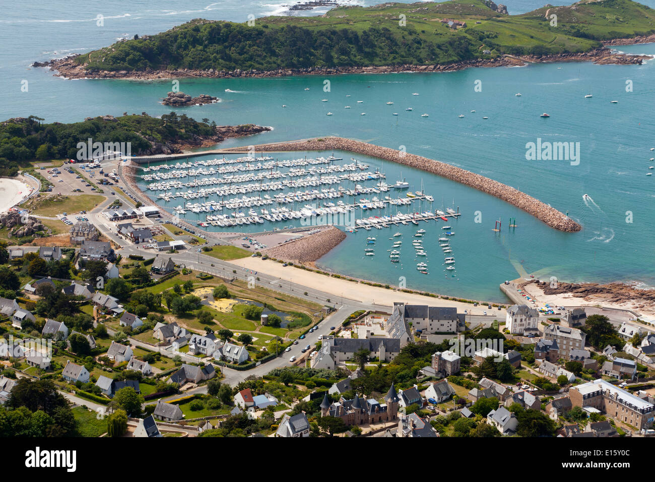The harbour of Trébeurden (Côtes d’Armor department - Côte de Granit ...