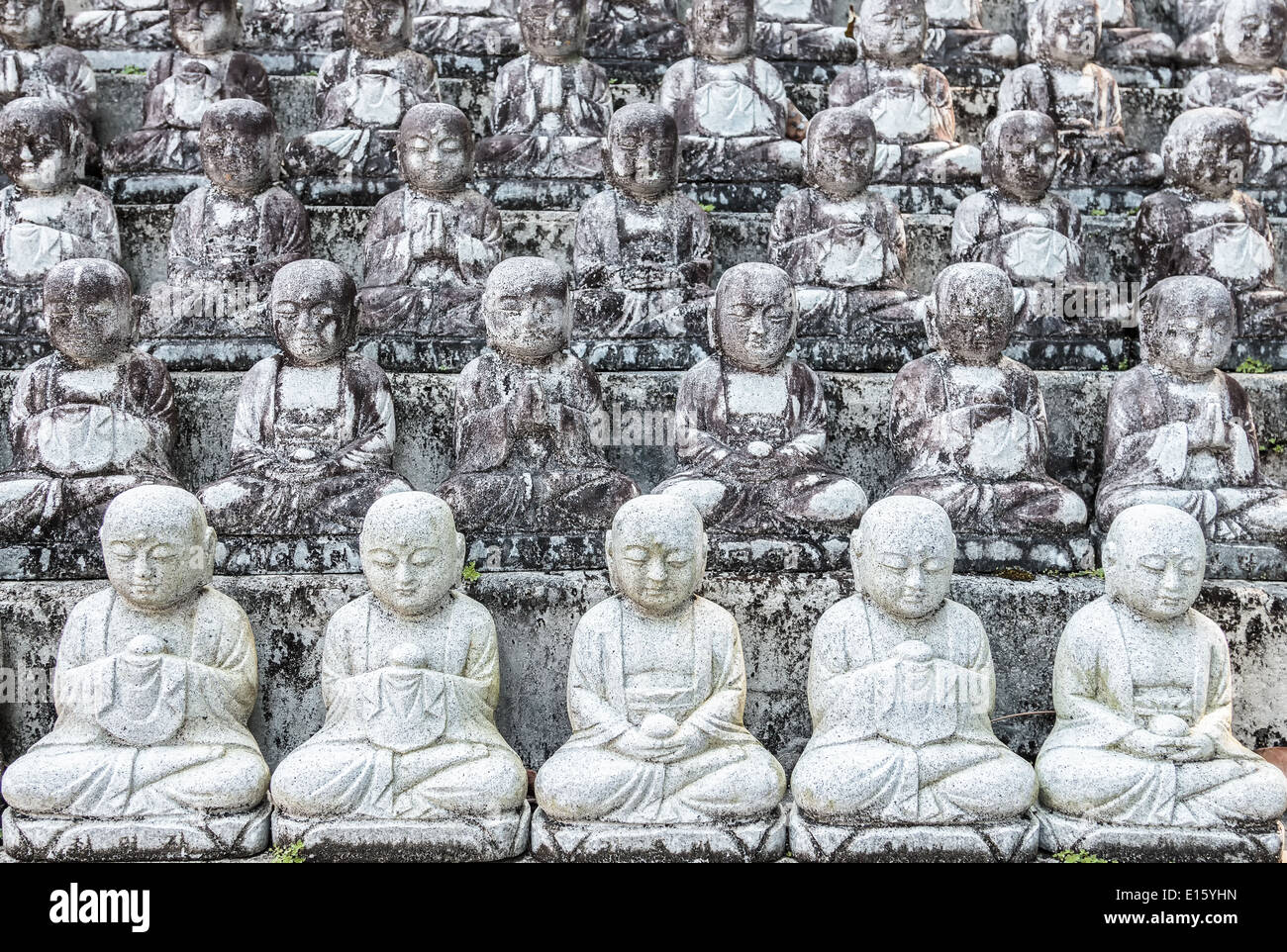 Garden of Ji Jang Bosal, a tiered wall of 1080 miniature figurines of ...