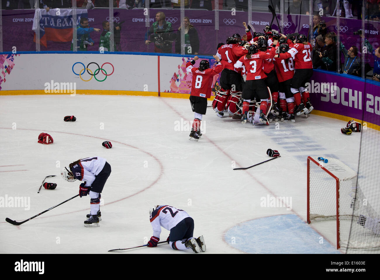 Sochi, Russia. 20th Feb, 2014. ANNE SCHLEPER (15) and MICHELE PICARD ...
