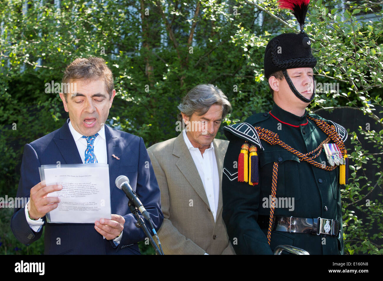 Rowan Atkinson and Nigel Havers attend the RHS Chelsea Flower Show to ...