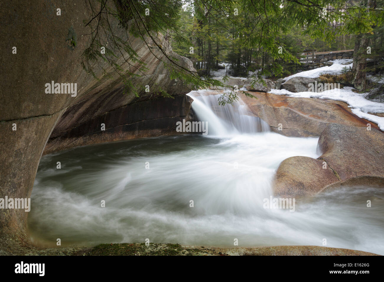 "The Basin" in Franconia Notch State Park of Lincoln, New Hampshire USA ...