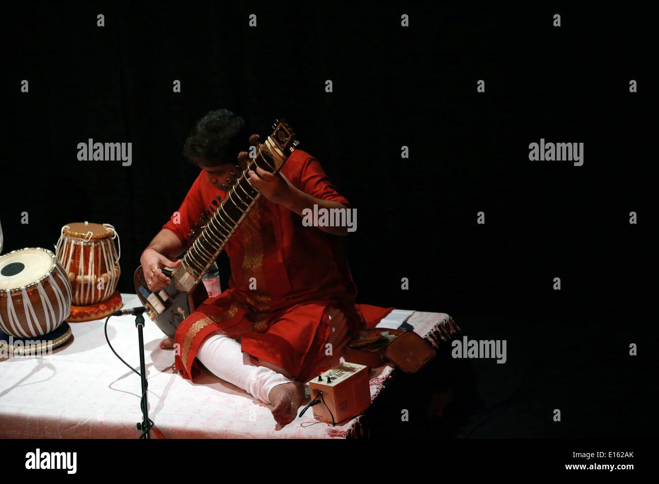 Frankfurt, Germany. 23rd May, 2014. The internationally renowned sitar ...