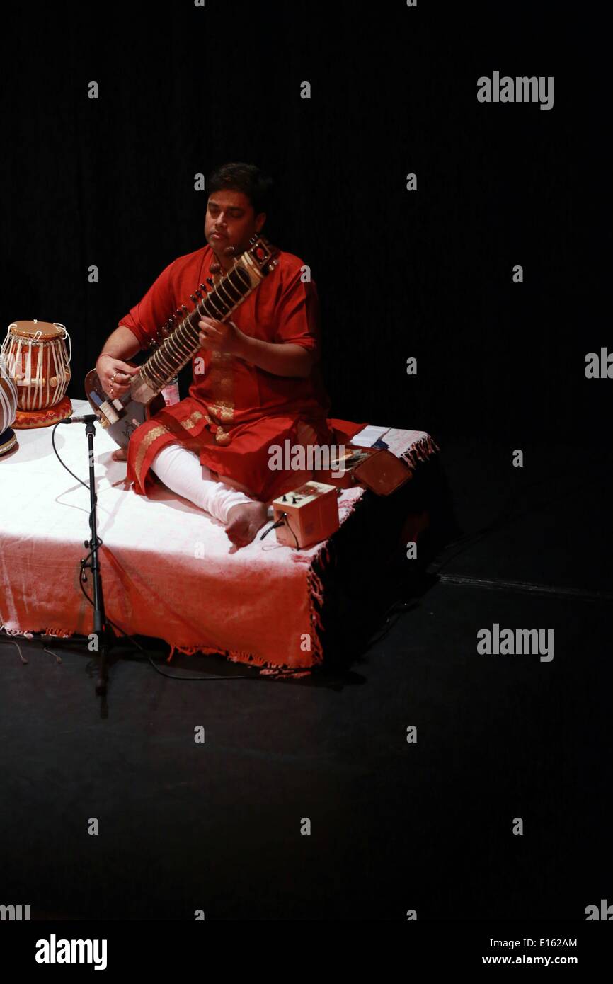 Frankfurt, Germany. 23rd May, 2014. The internationally renowned sitar ...