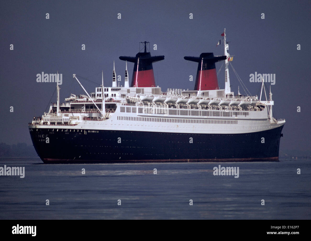 4TH JUNE, 1973 - SOUTHAMPTON, ENGLAND - FRENCH LINES PASSENGER LINER ...