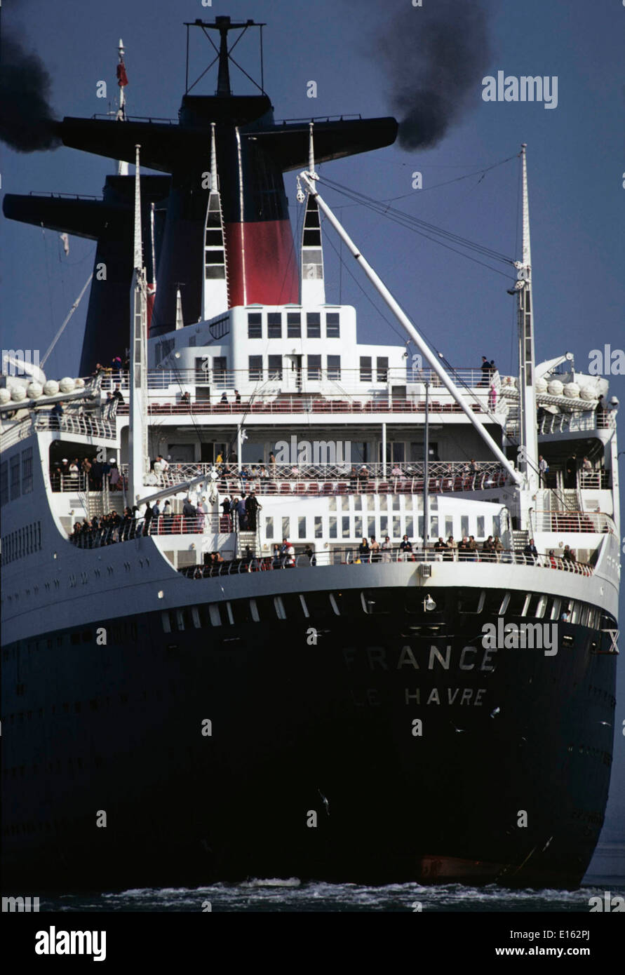 4TH JUNE, 1973 - SOUTHAMPTON, ENGLAND - FRENCH LINES PASSENGER LINER ...