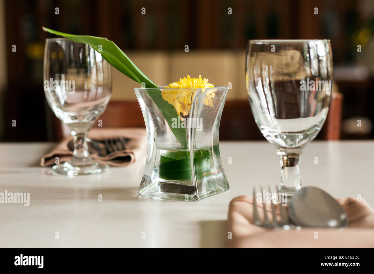 table setting, hotel, Butuan, Philippines Stock Photo - Alamy