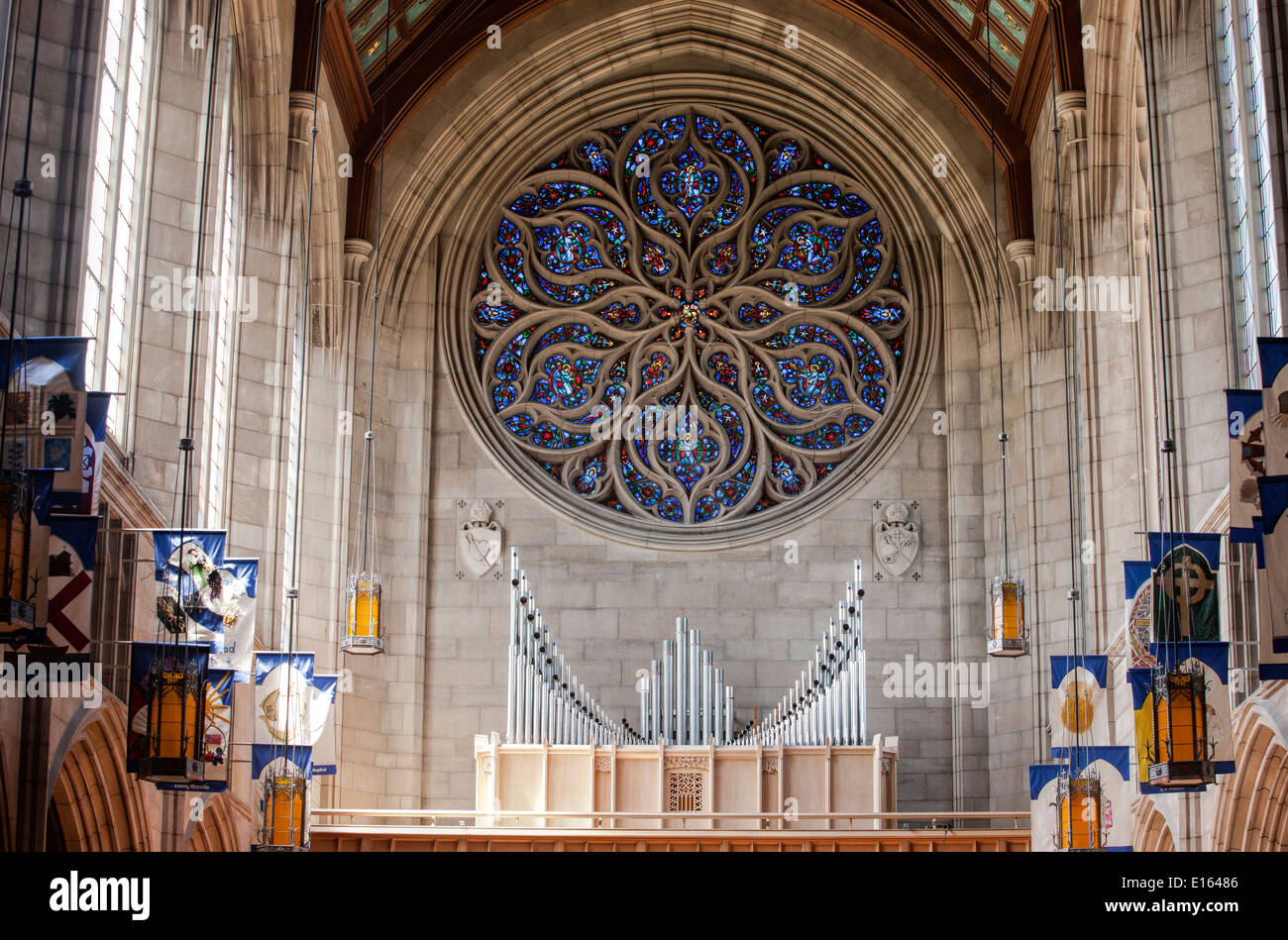 Pipe organ inside church Stock Photo - Alamy