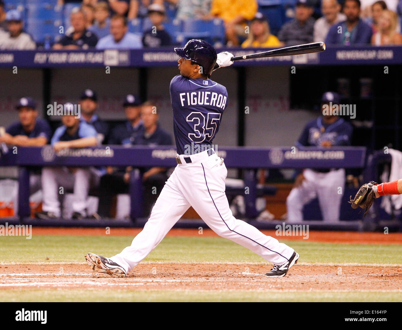 St. Petersberg, FL, USA. 23rd May, 2014. Tampa Bay Rays second baseman ...