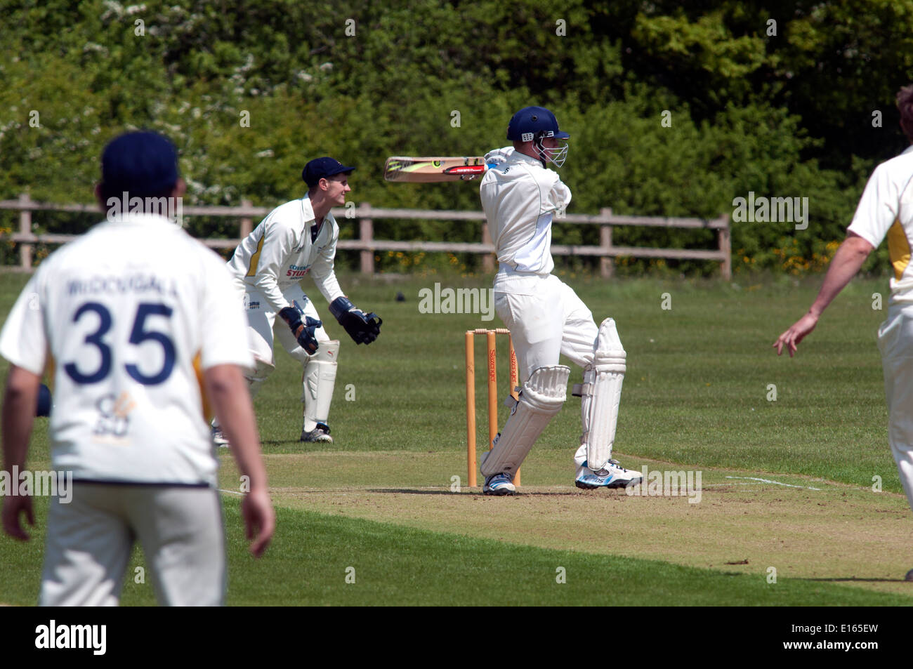 University sport, men`s cricket at Warwick University, England, UK ...