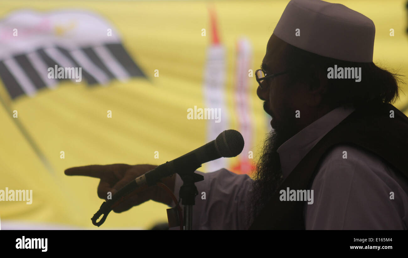 Lahore, Pakistan. 23rd May, 2014. Hafiz Saeed, head of the Pakistani ...