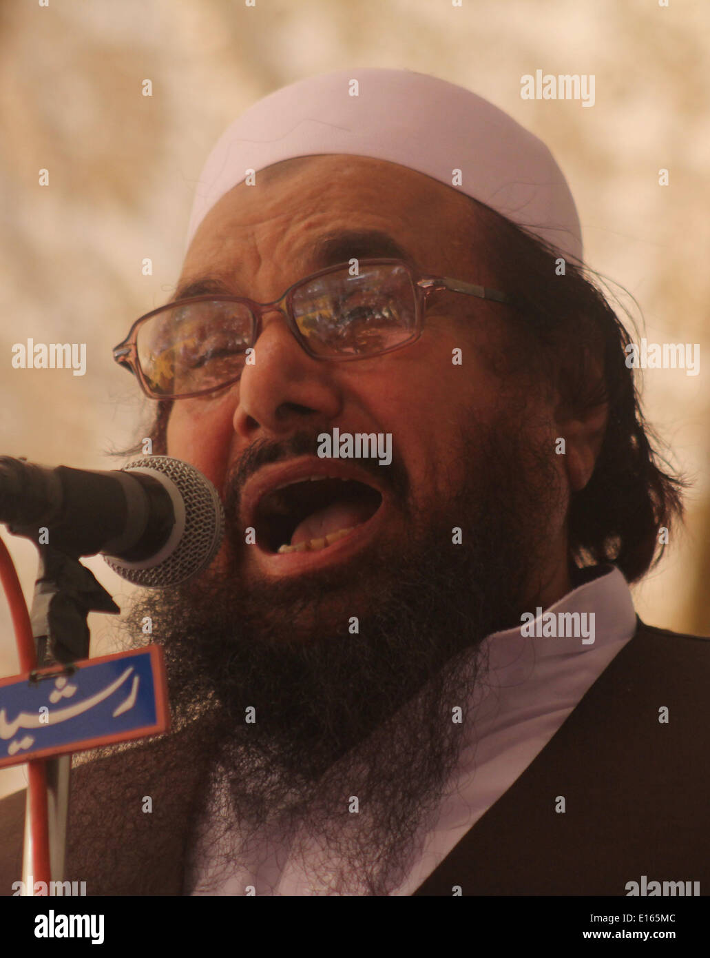 Lahore, Pakistan. 23rd May, 2014. Hafiz Saeed, head of the Pakistani ...