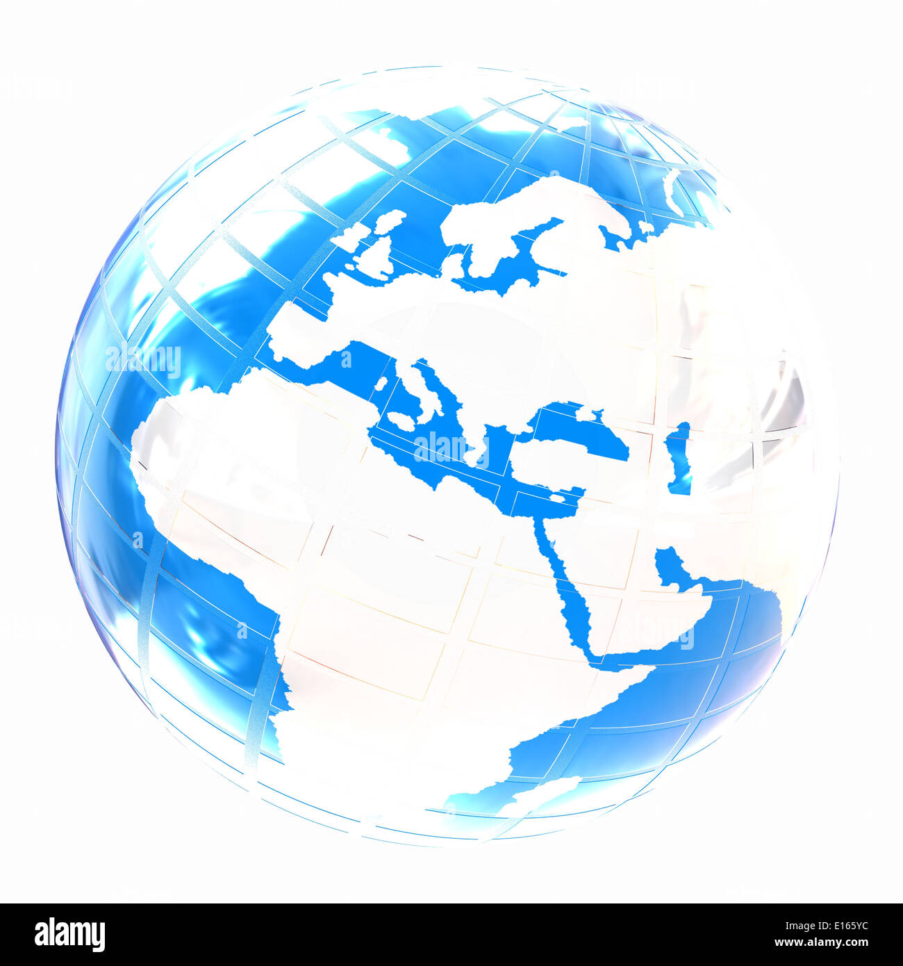 Earth on a white background Stock Photo - Alamy