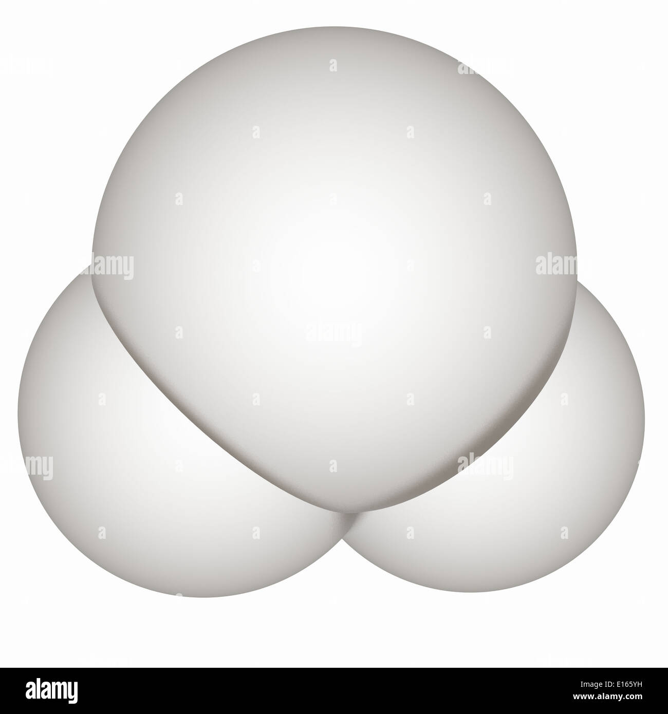 3d illustration of a water molecule isolated on white background Stock ...