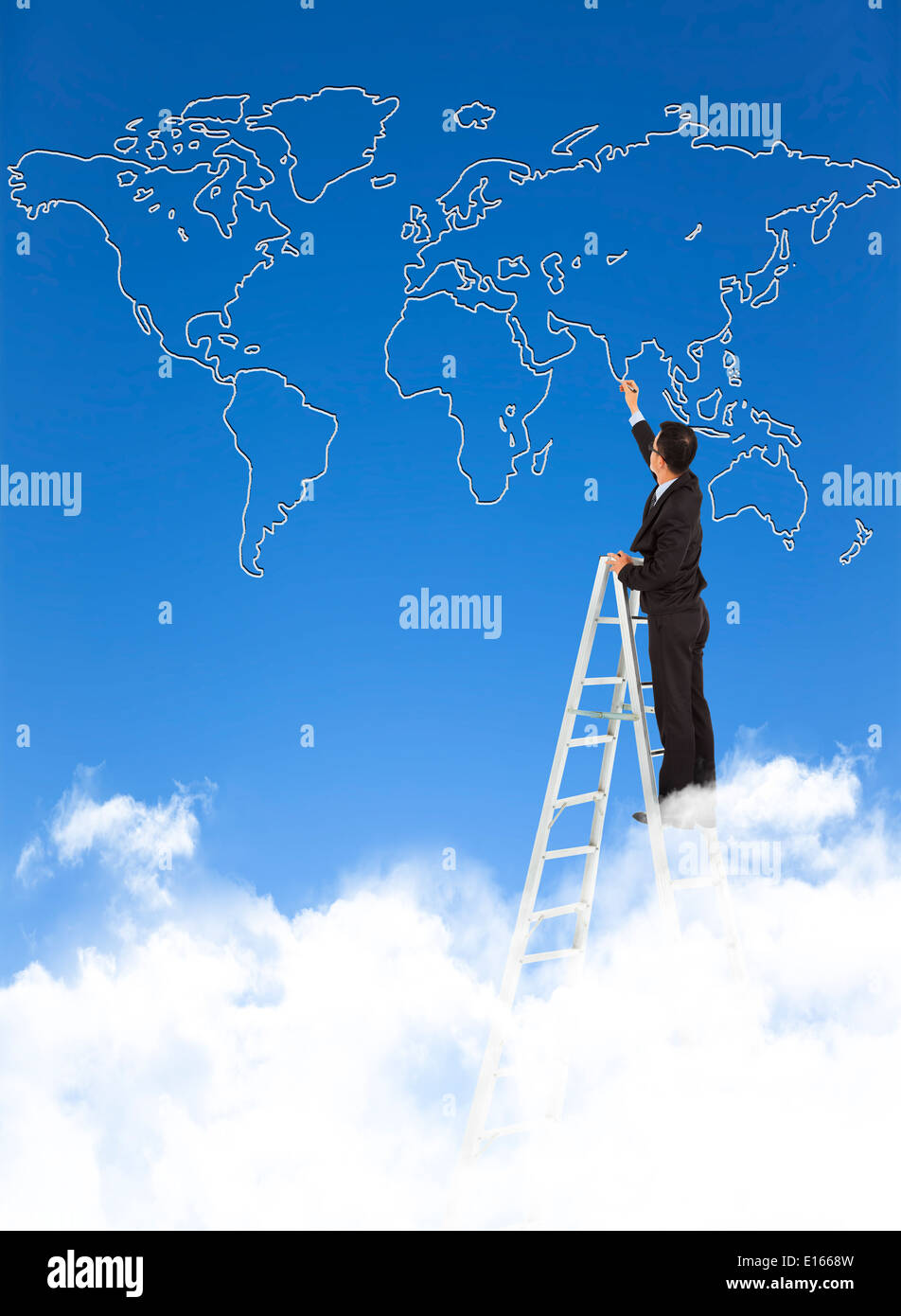 Person drawing map hi-res stock photography and images - Alamy