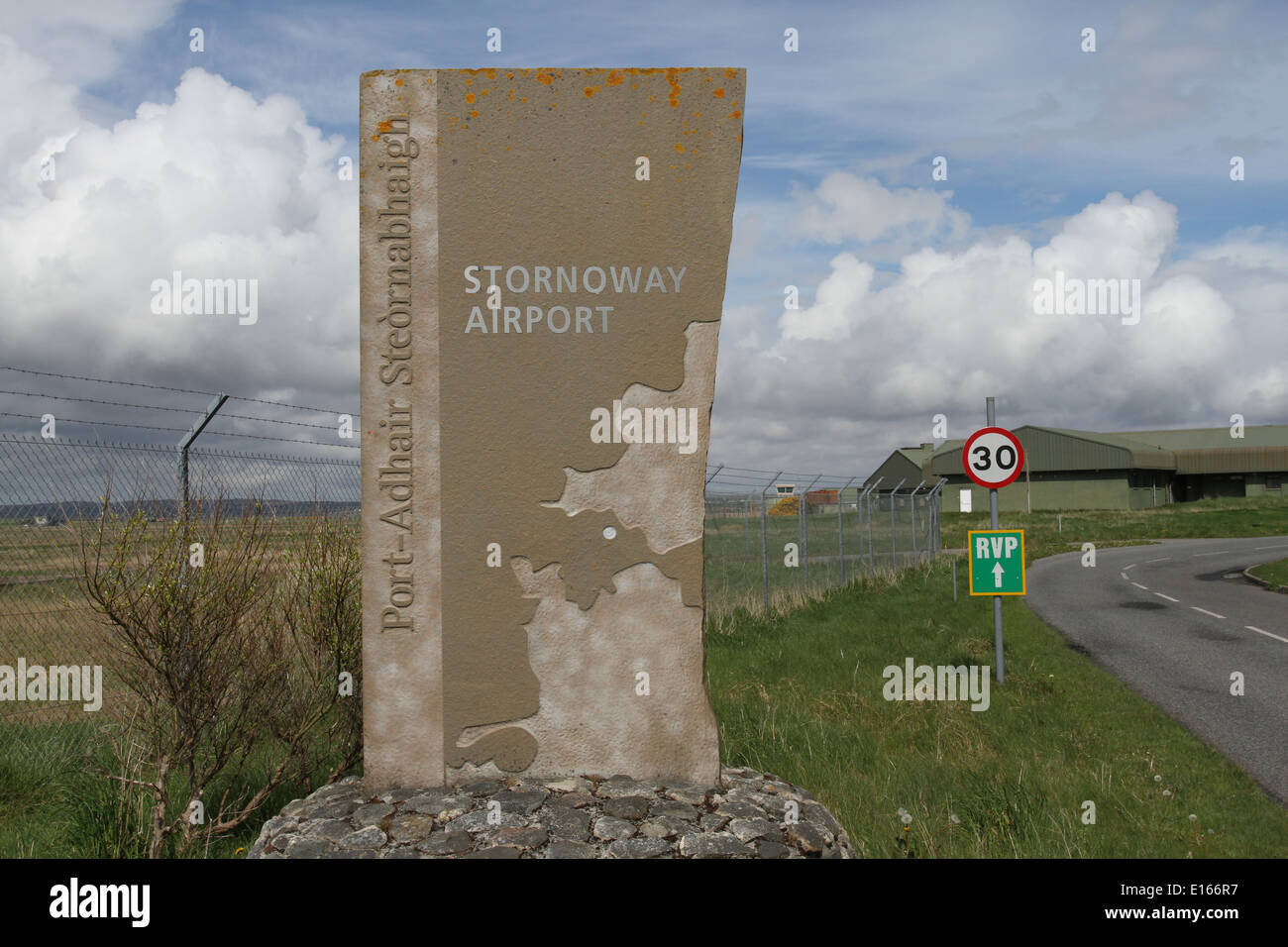 Stornoway airport sign isle lewis hi-res stock photography and images ...