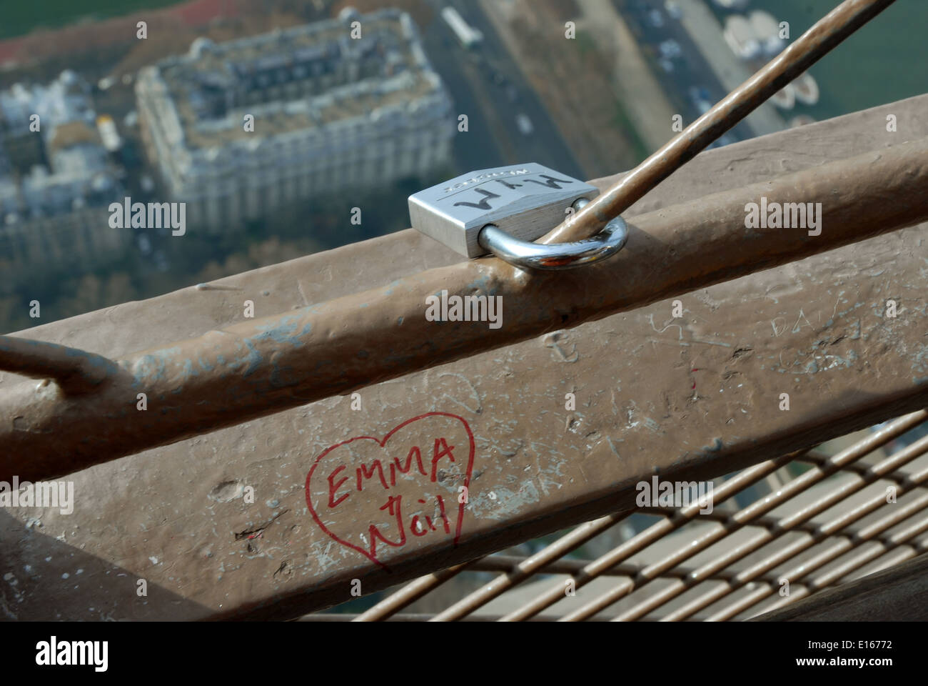 Padlock, Eiffel, Tower, Paris, France Stock Photo - Alamy