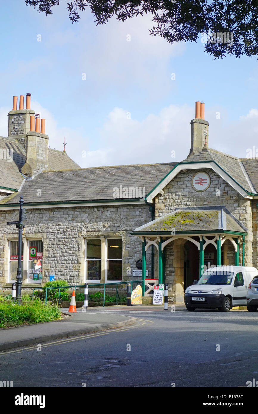 Grange-Over-Sands Train Station, Cumbria, England, UK Stock Photo - Alamy