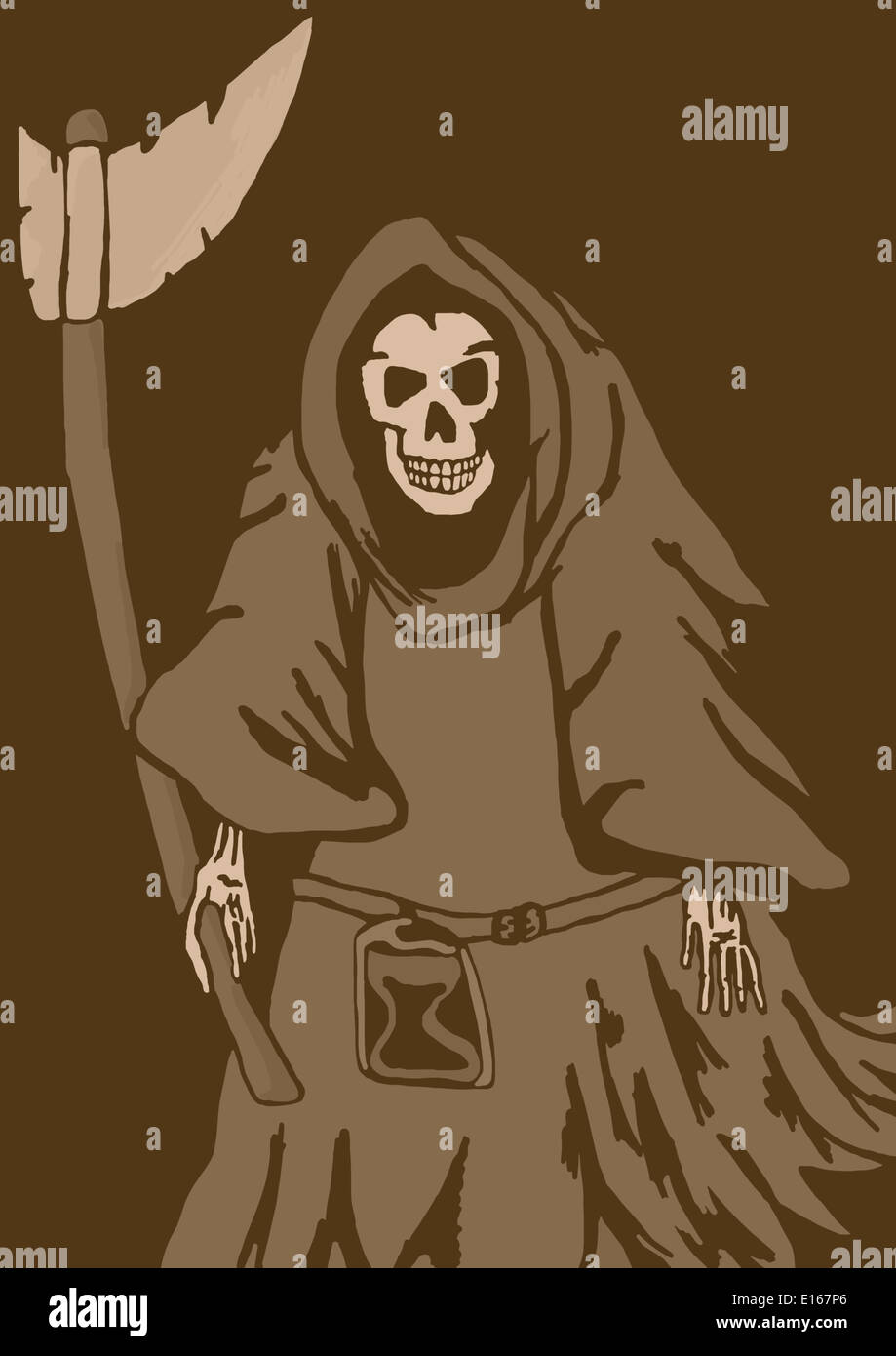 The reaper vintage Stock Photo - Alamy