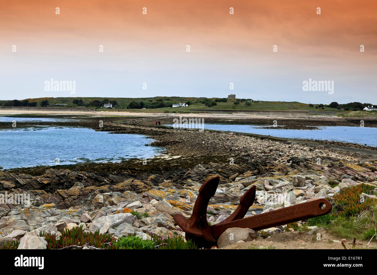 9117. Longis Bay, Alderney, Channel Islands, UK, Europe Stock Photo - Alamy